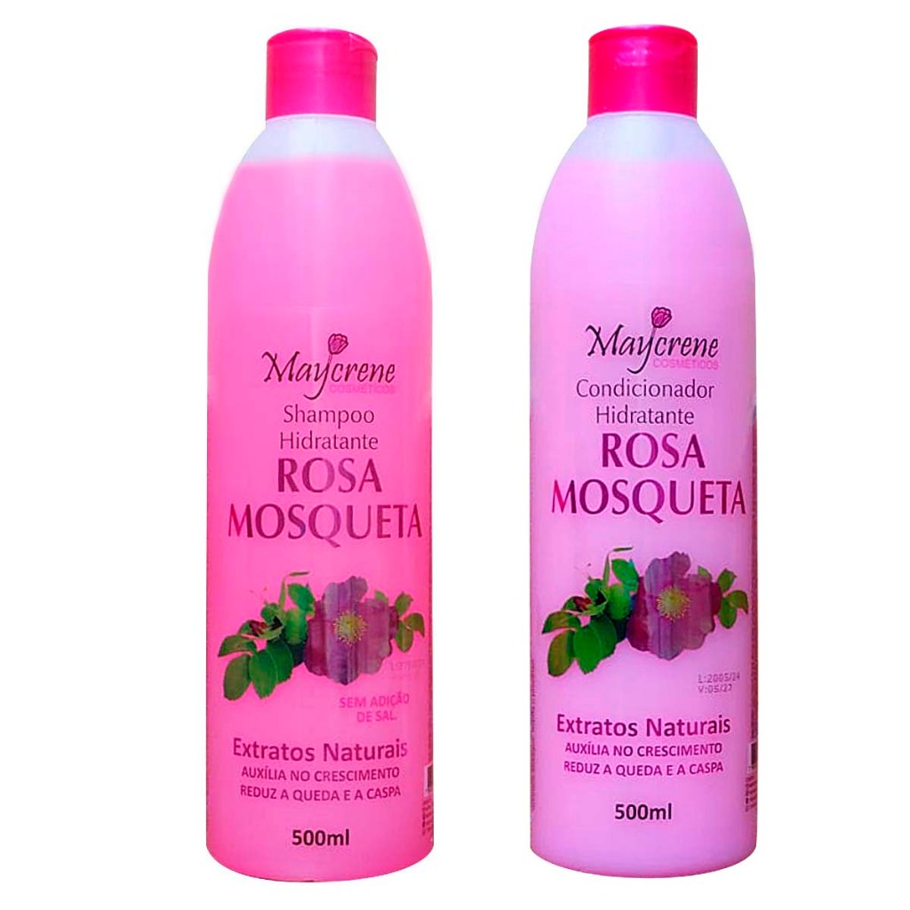 Kit Shampoo e Condicionador Hidratante Rosa Mosqueta Maycreme Nutrição ...