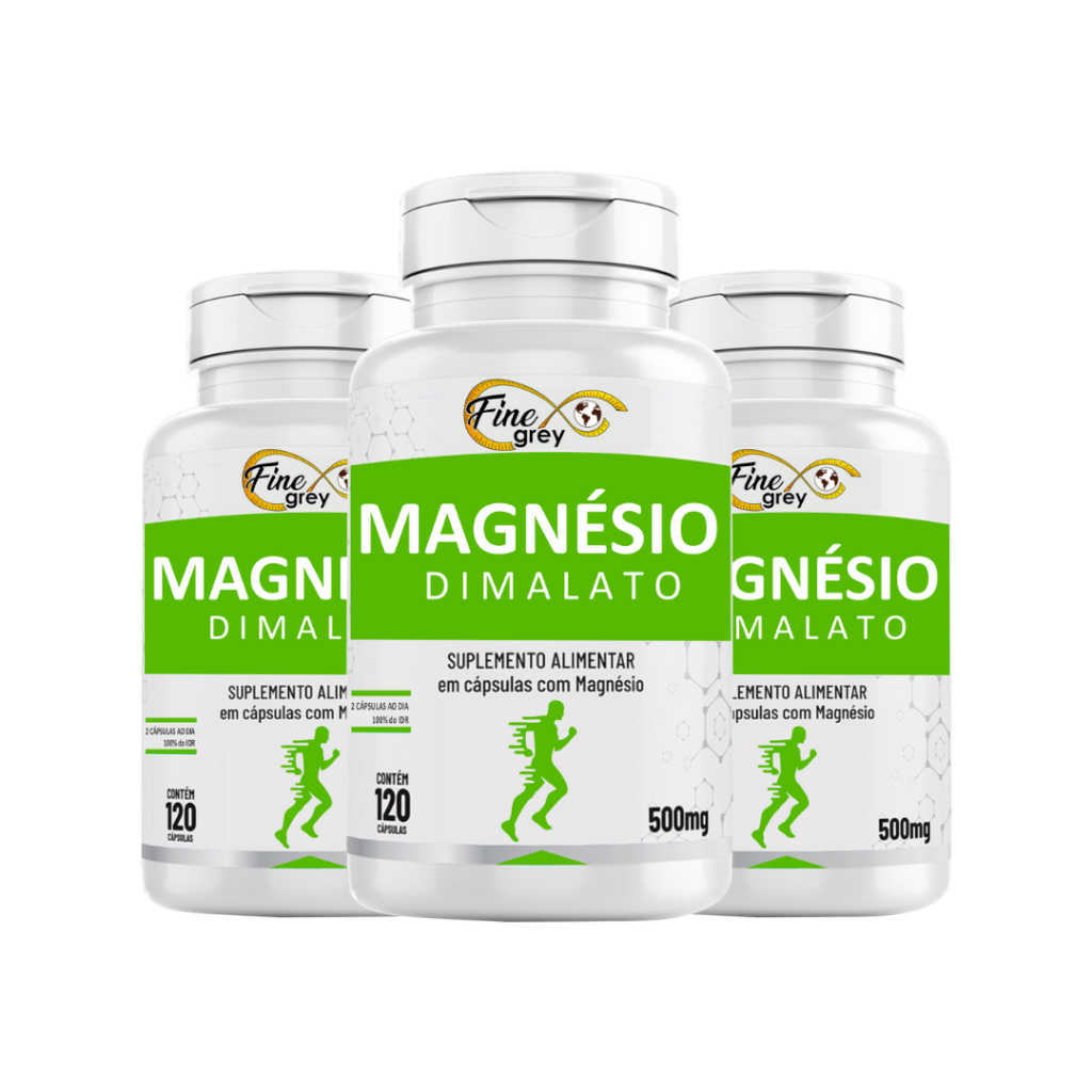 Magnésio Dimalato 120 cásulas 500mg concentrado com laudo - máximo 2 ao dia Original da FINE ...