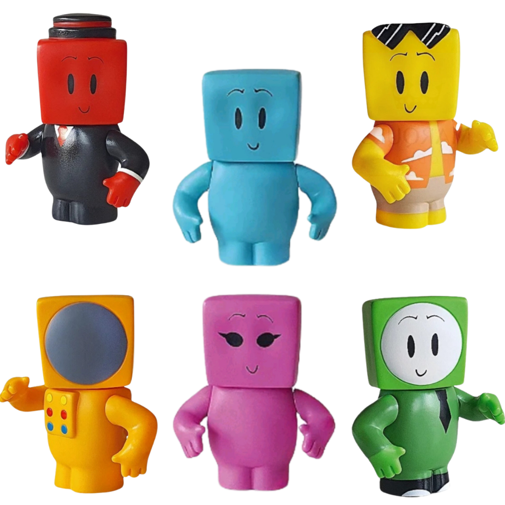 Kit 6 Boneco Vinil Turma do Problems 12 cm Minecraft Original | Shopee ...
