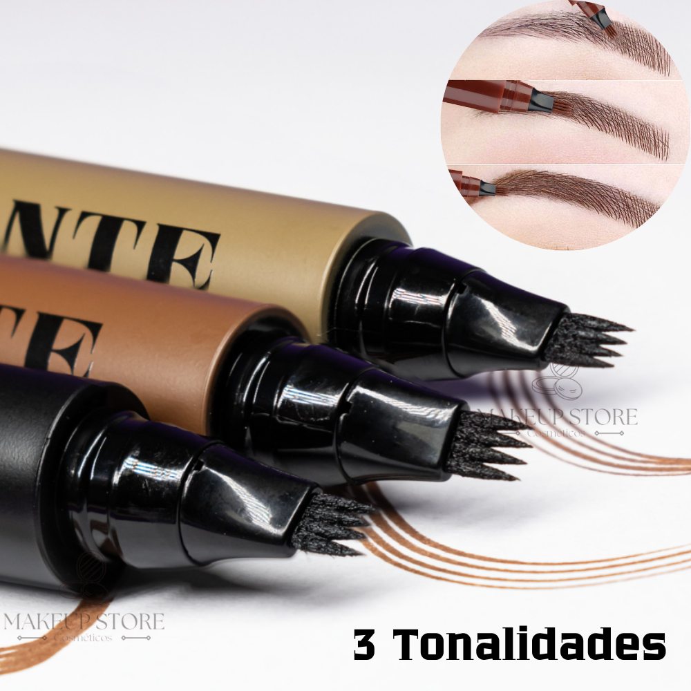Caneta Para Sobrancelha E Barba à Prova D água Fio A Fio Microblanding