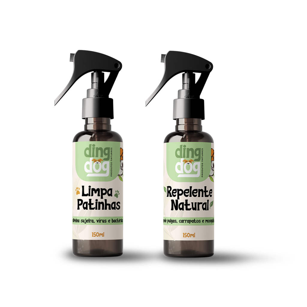 Kit Limpa Patinhas e Repelente Natural Ding Dog | Shopee Brasil