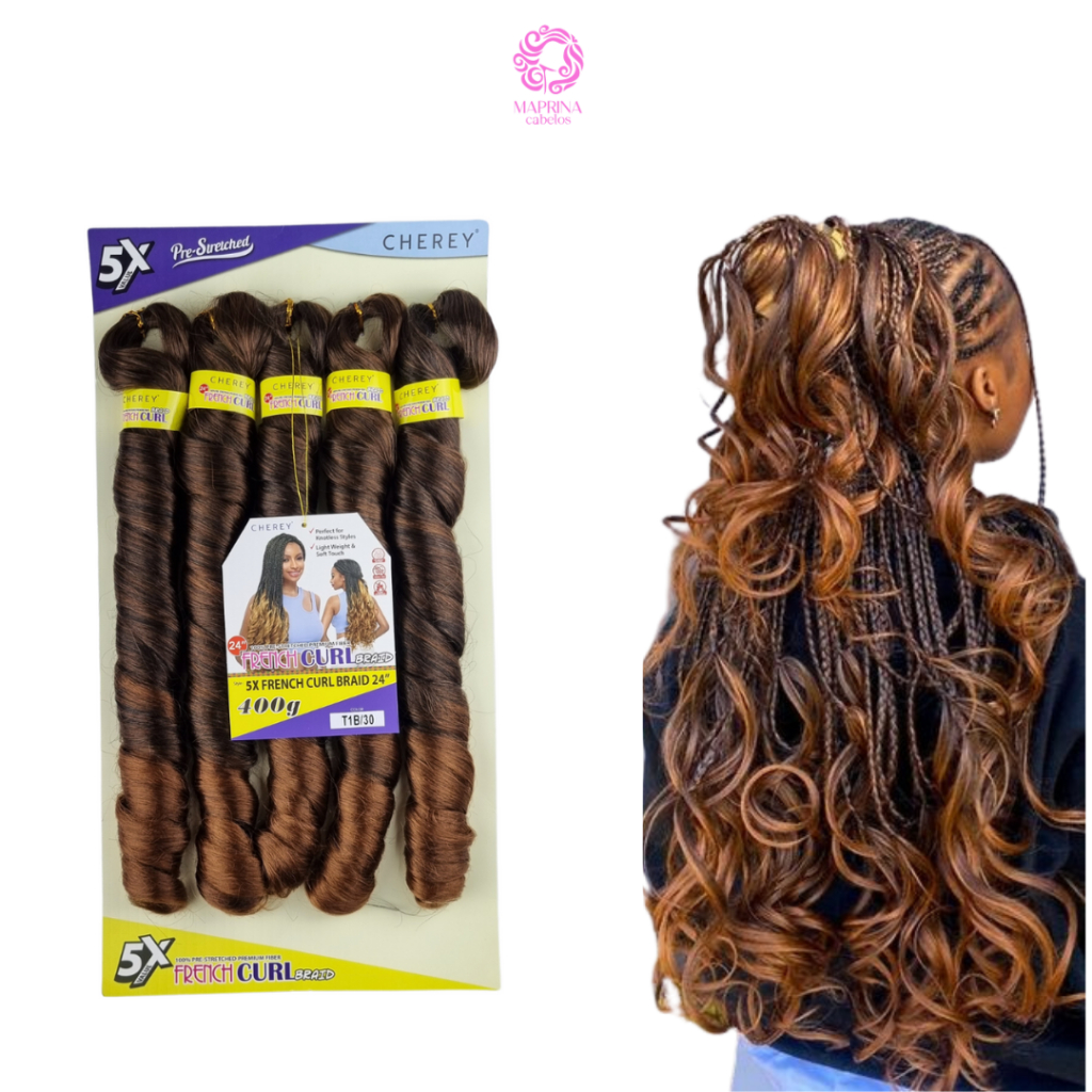 Cabelo 5X French Curl Braid 400g - Cherey | Shopee Brasil