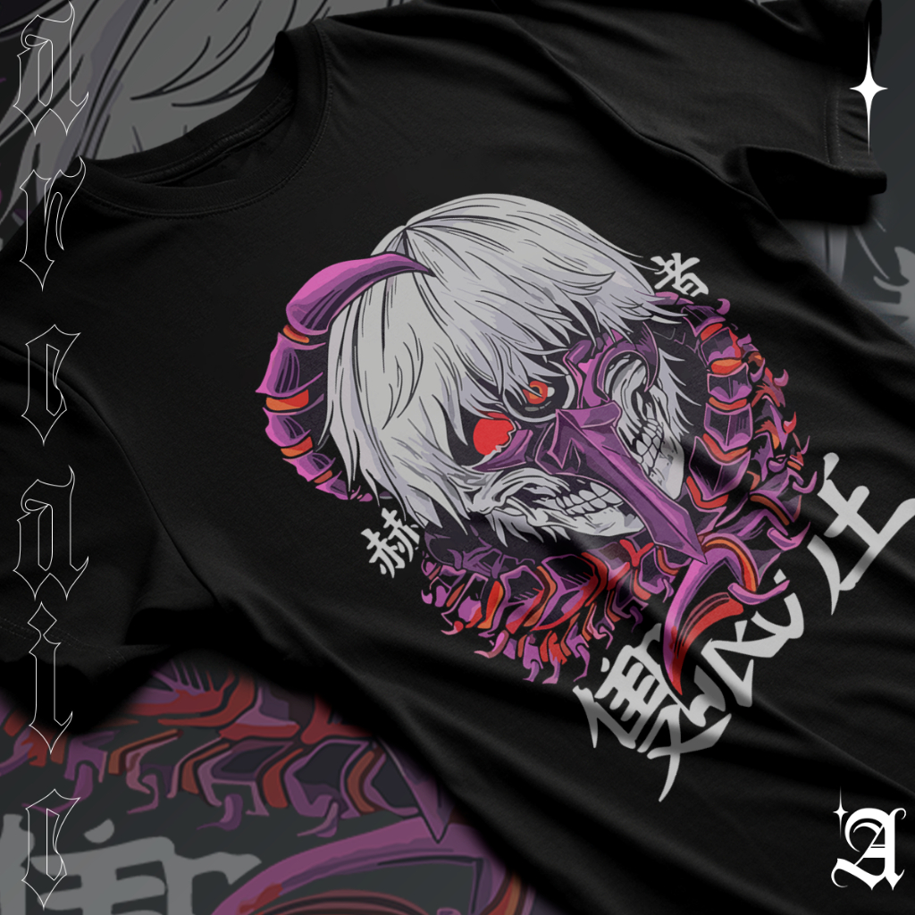 Camiseta Basica Algodao Tokyo Ghoul Ken Kaneki Rinkaku Kagune Cartoon ...