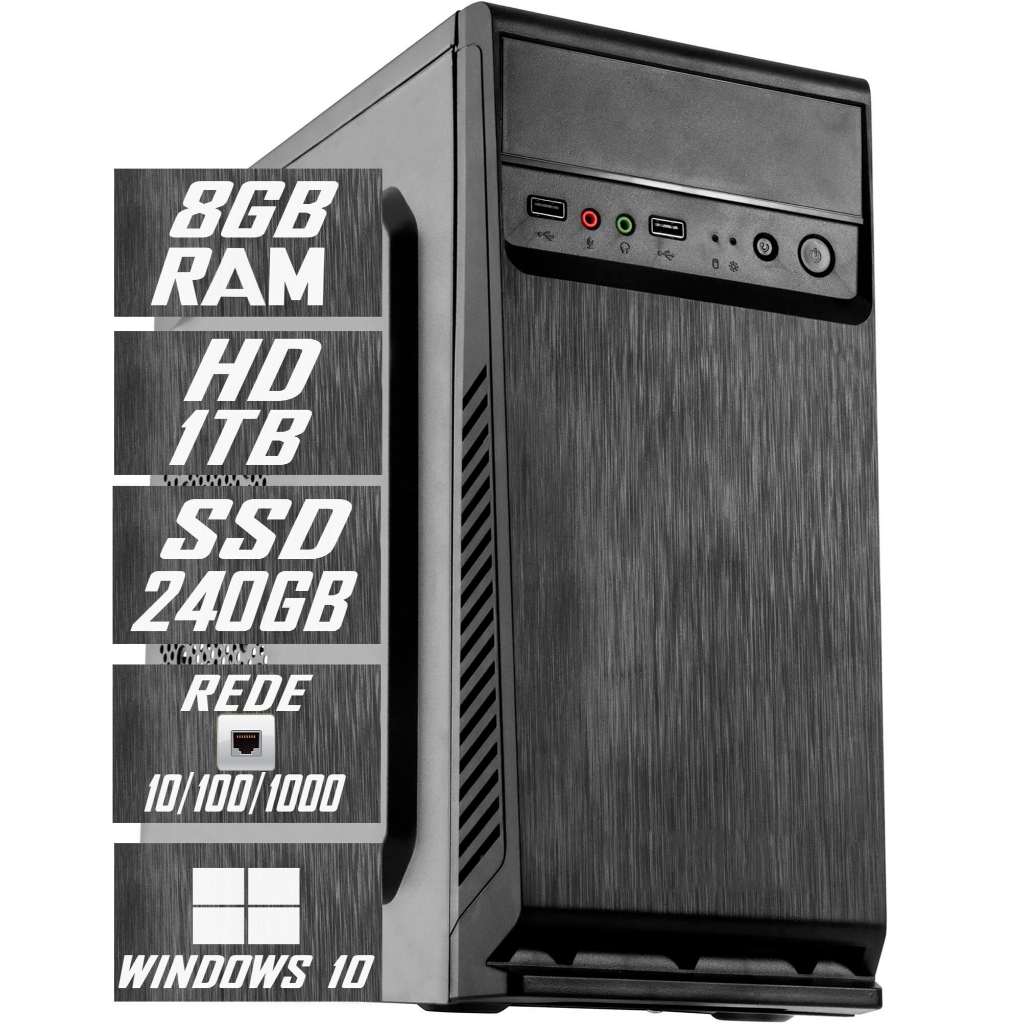 Pc Computador CPU Intel Core I5 / HD 1TB + SSD 240GB M2 NVME / 8gb Memória Ram + Windows 10 ...
