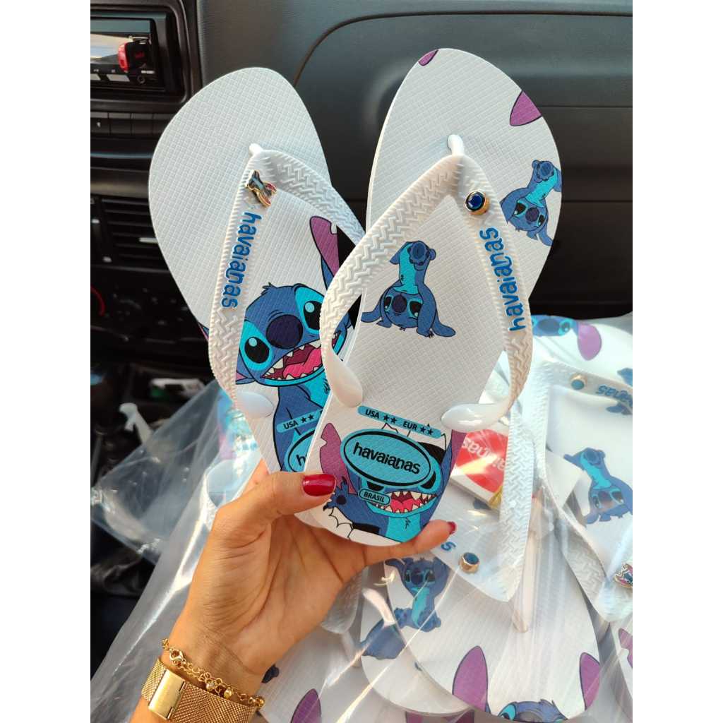 Chinelo Feminino Versão Redonda Tira Larga Sandália Havaianas Adulto E ...
