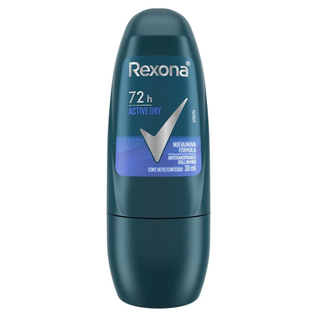 Desodorante Rexona Roll-on Compact Active Dry 30ml. | Shopee Brasil