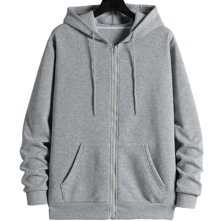 Moletom com Ziper e Capuz Conforto e Qualidade Modelo Unissex cinza | Shopee Brasil