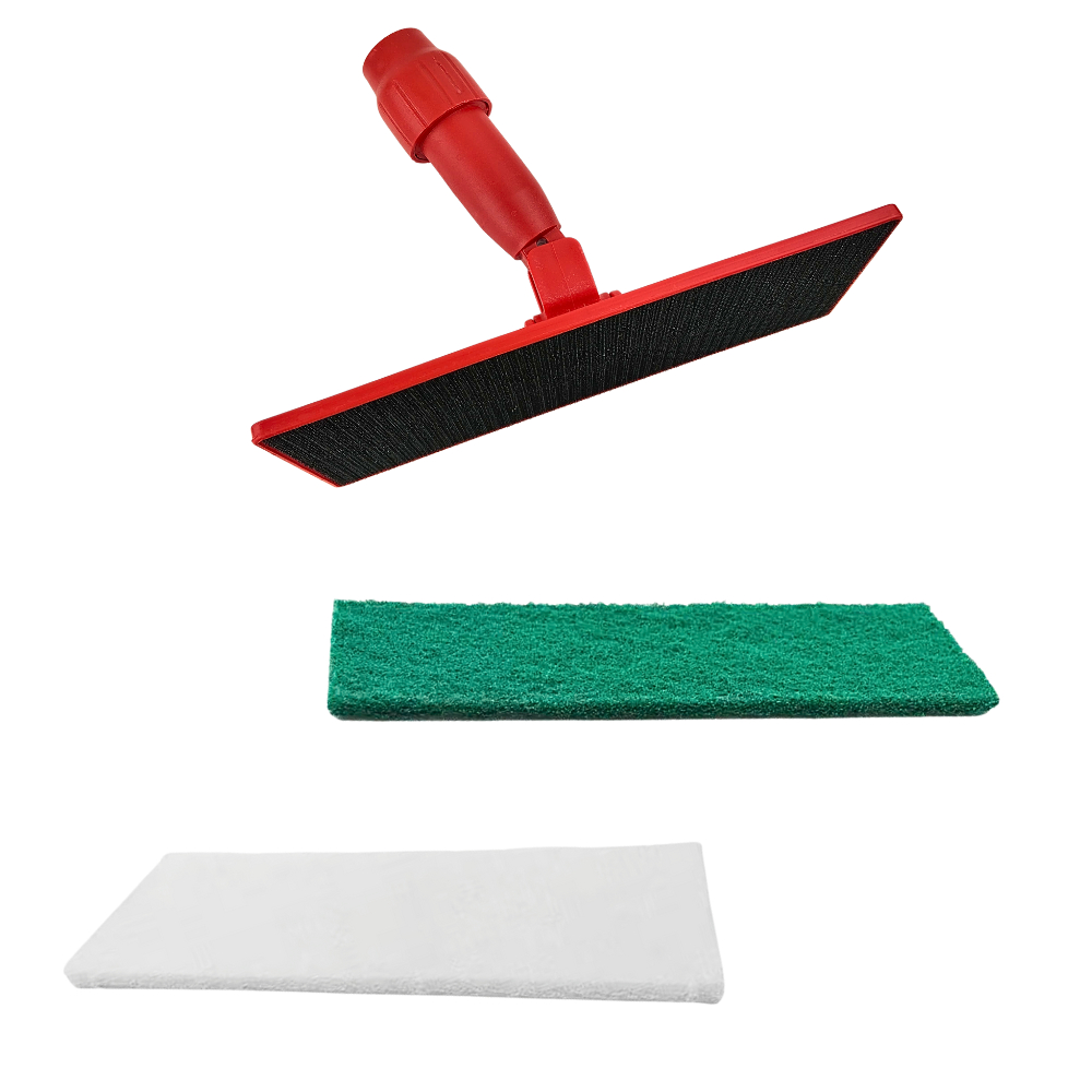 Kit Suporte LT com Velcro Mop Autocolante Esfregão + 1 Fibra Verde + 1 ...