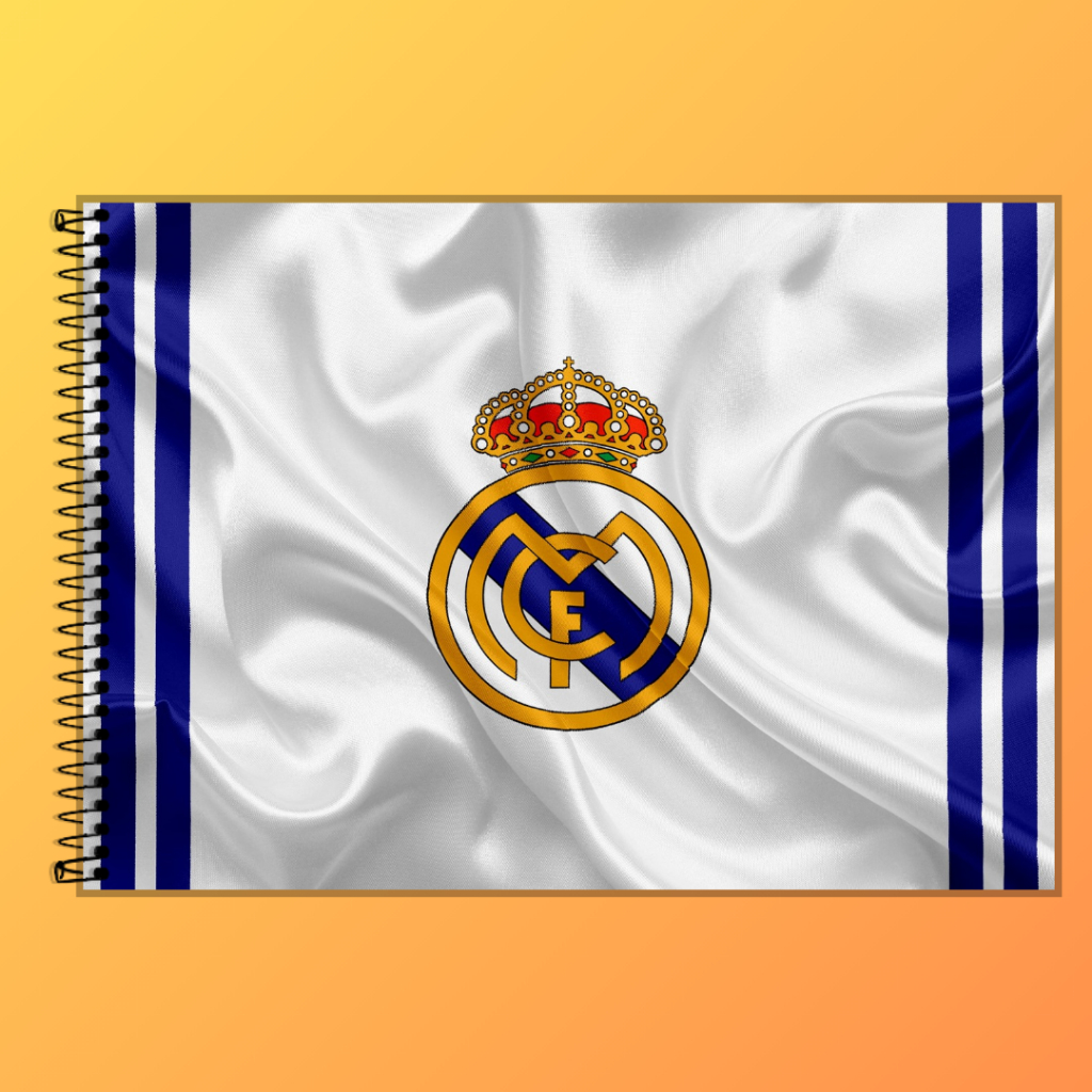 Caderno de Desenho REAL MADRID Personalizado -> 96 Folhas | Shopee Brasil