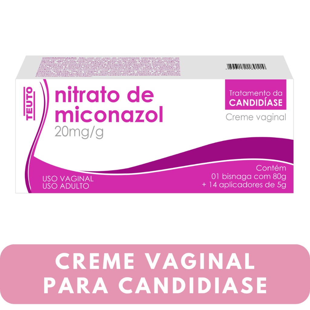 Miconazol Creme Vaginal 20mg 80g +14 Aplicadores para candidiase ...