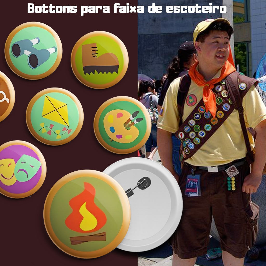 Bottons para Cosplay de Russel ( up altas aventuras ) broche alfinete boton bottom button pin ...