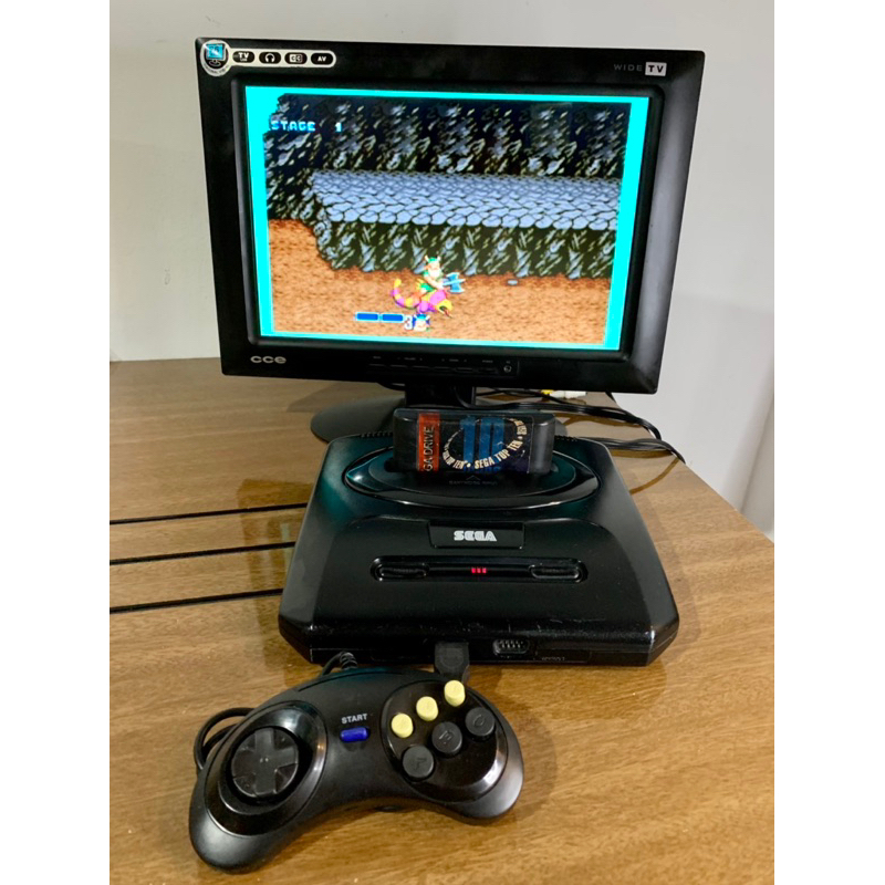 Console Mega Drive 3 Tectoy Entrada Sega CD + FITA10 JOGOS | Shopee Brasil