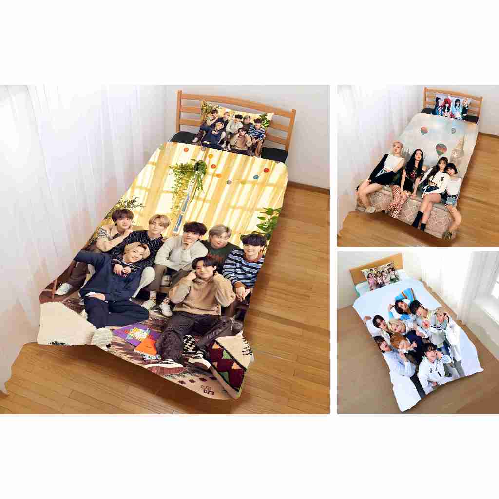 Jogo de Cama K-Pop Vários Modelos BTS Stray Kids Black Pink | Shopee Brasil