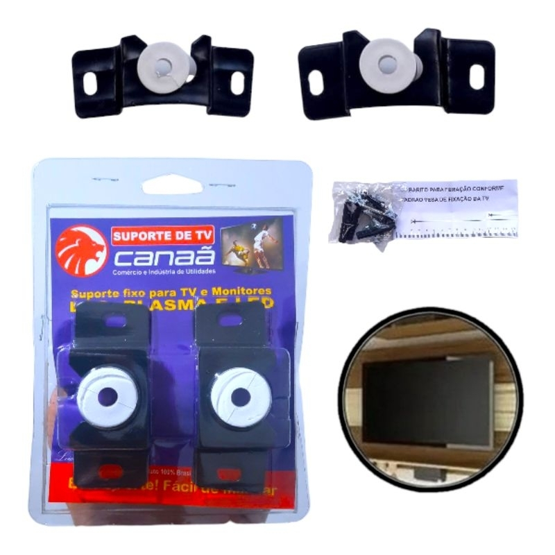 Suporte para Tv Universal Fixo Led Lcd Plasma 10 24 32 43 50 55 até 100 ...