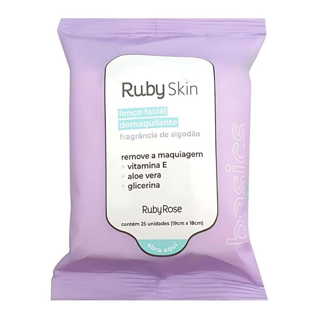 Lenço Facial Demaquilante Basics Ruby Skin HB203 Ruby Rose | Shopee Brasil