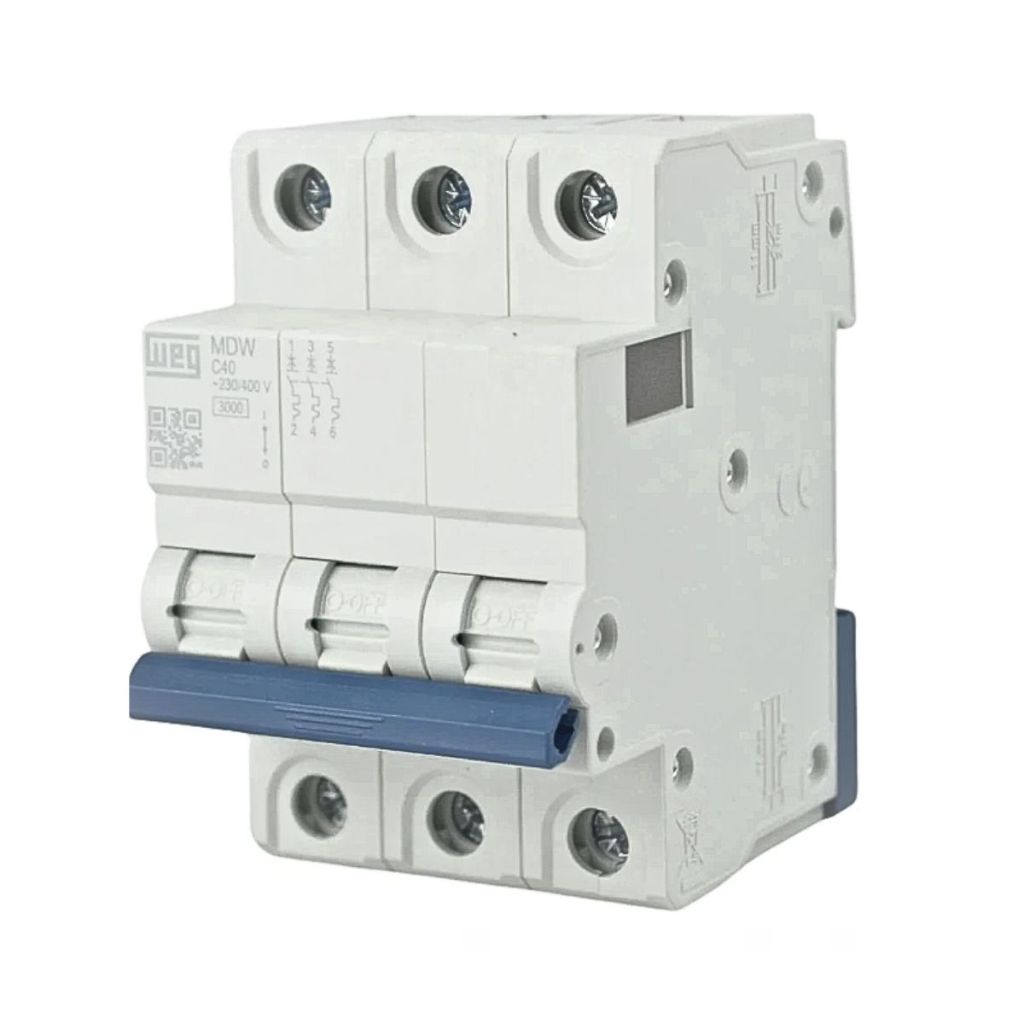 Disjuntor Weg Tripolar Din 40A Curva C MDWP-C40 3 Polos | Shopee Brasil