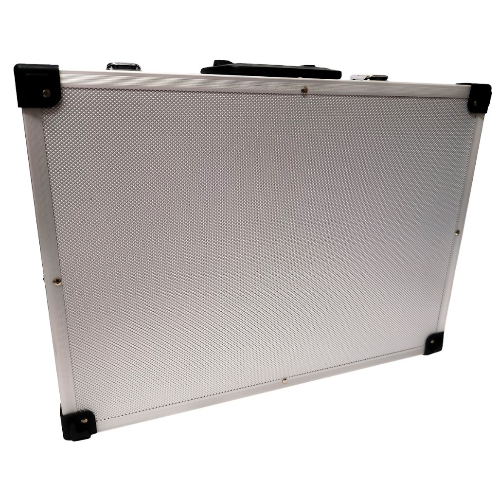 Maleta Aluminio Case Reforçada Divisória Mod Grande Com Alça | Shopee ...