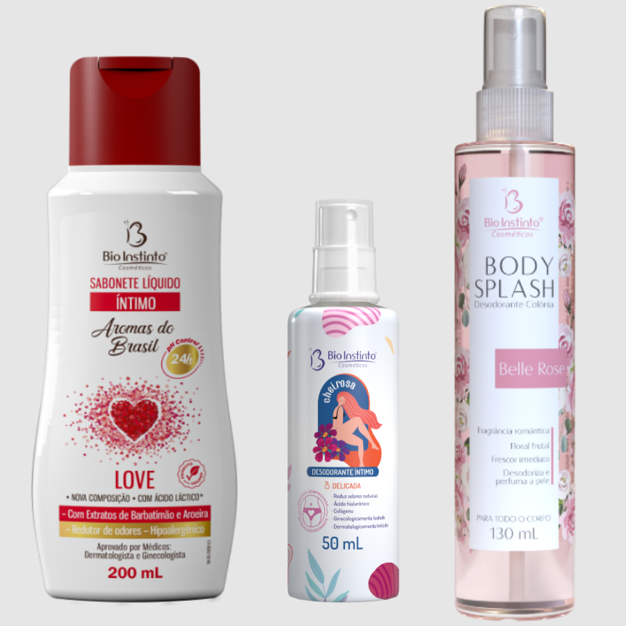Bio Instinto Kit Banho Body Splash Belle Rose + Desodorante Íntimo ...