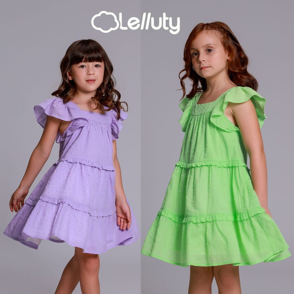 Vestido Infantil Menina Verão (6 a 12 anos) 100% Algodão Roupa Criança ...