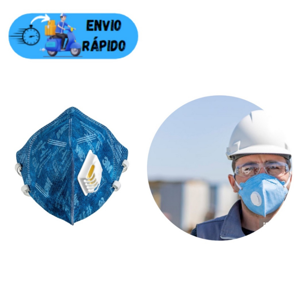 KIT 5 MASCARA 3M PFF2 RESPIRADOR COM VALVULA 9822+BR SERRALHEIRO POEIRA ...