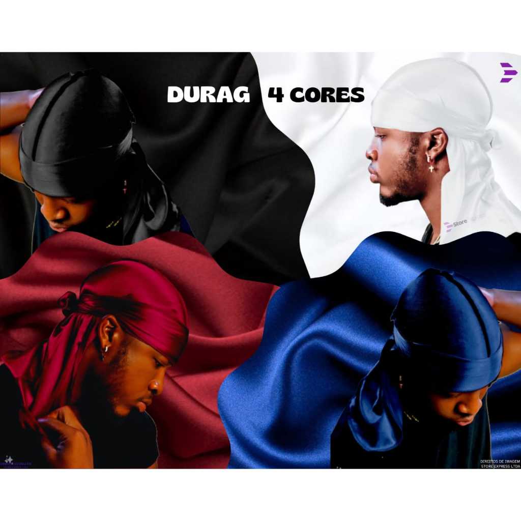 BANDANA DURAG PRETA TOUCA 360 WAVES DUREG RAPPER | Shopee Brasil