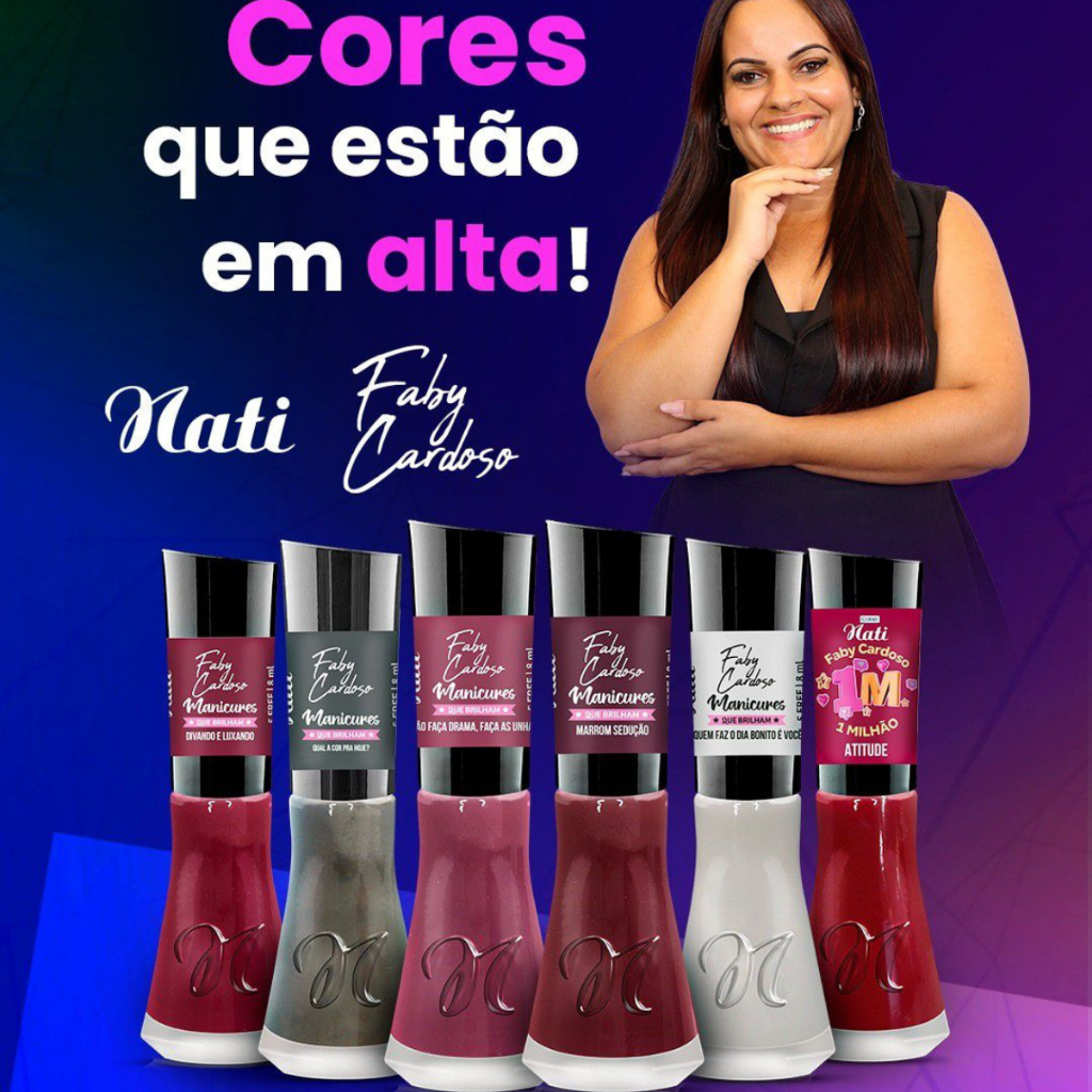 Kit 6 Esmaltes Nati Coleção Faby Cardoso Mais Vendidos Terracota ...