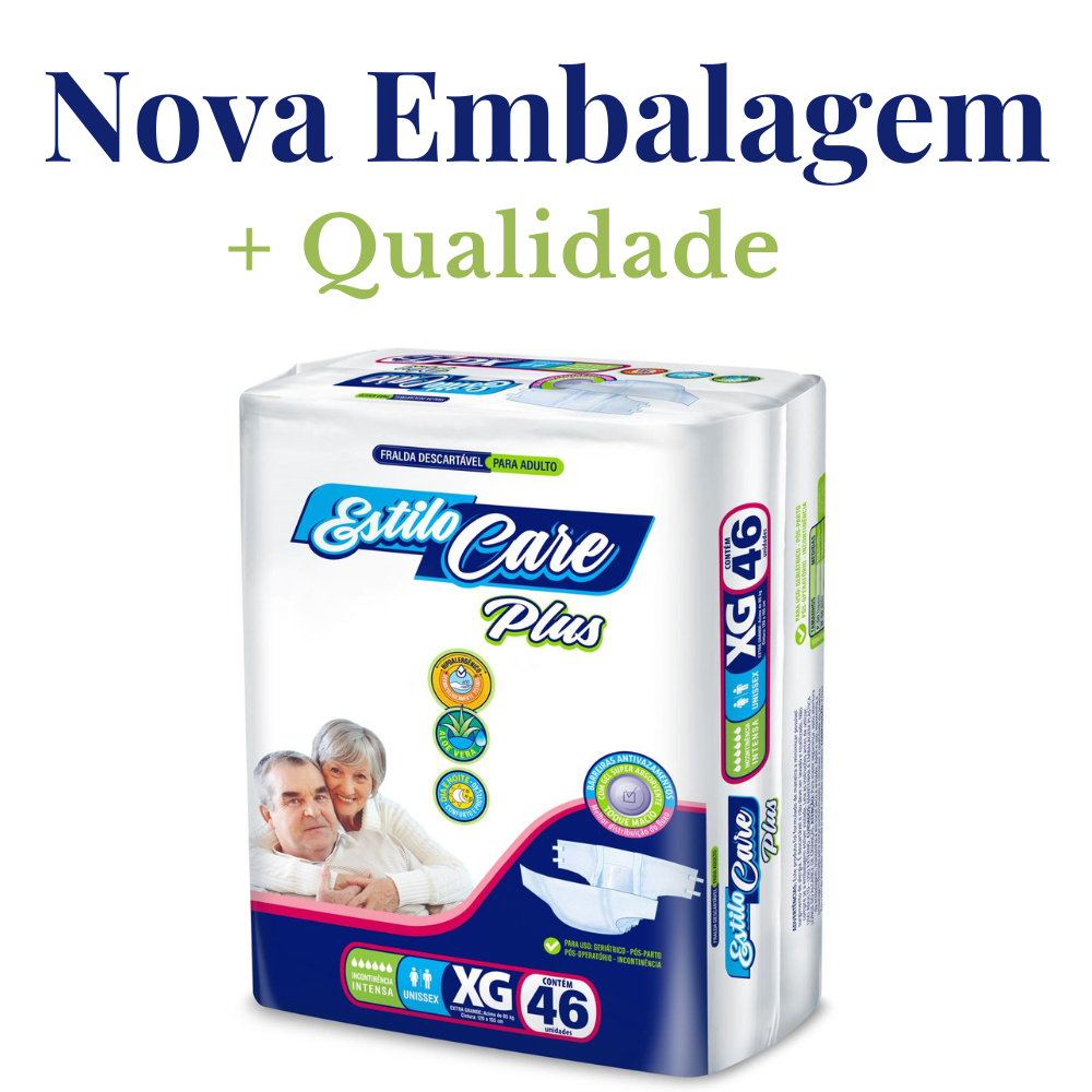 Fralda Descartável Uso Adulto ESTILO CARE XG C/ 46 UN. | Shopee Brasil