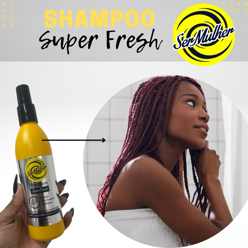 Shampoo para Tranças, Shampoo Super Fresh (ser mulher fibras), Shampoo ...