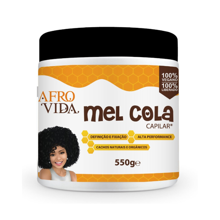 Mel Cola Capilar Alta Performance 100% Vegano e Liberado 550g Afro Vida ...