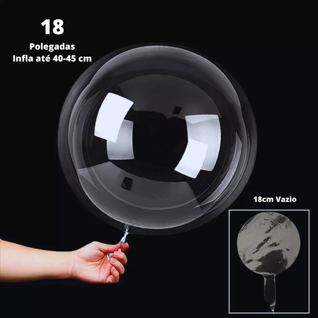 Balão Bubble 18 Polegadas 45cm Transparente | Shopee Brasil