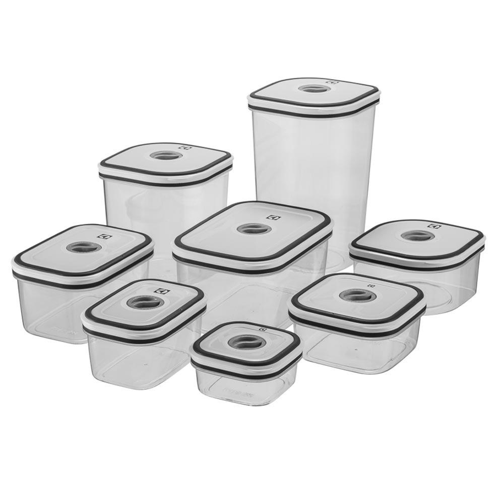 Kit Potes Herméticos Plásticos Cinza 8 Unidades Electrolux Original ...