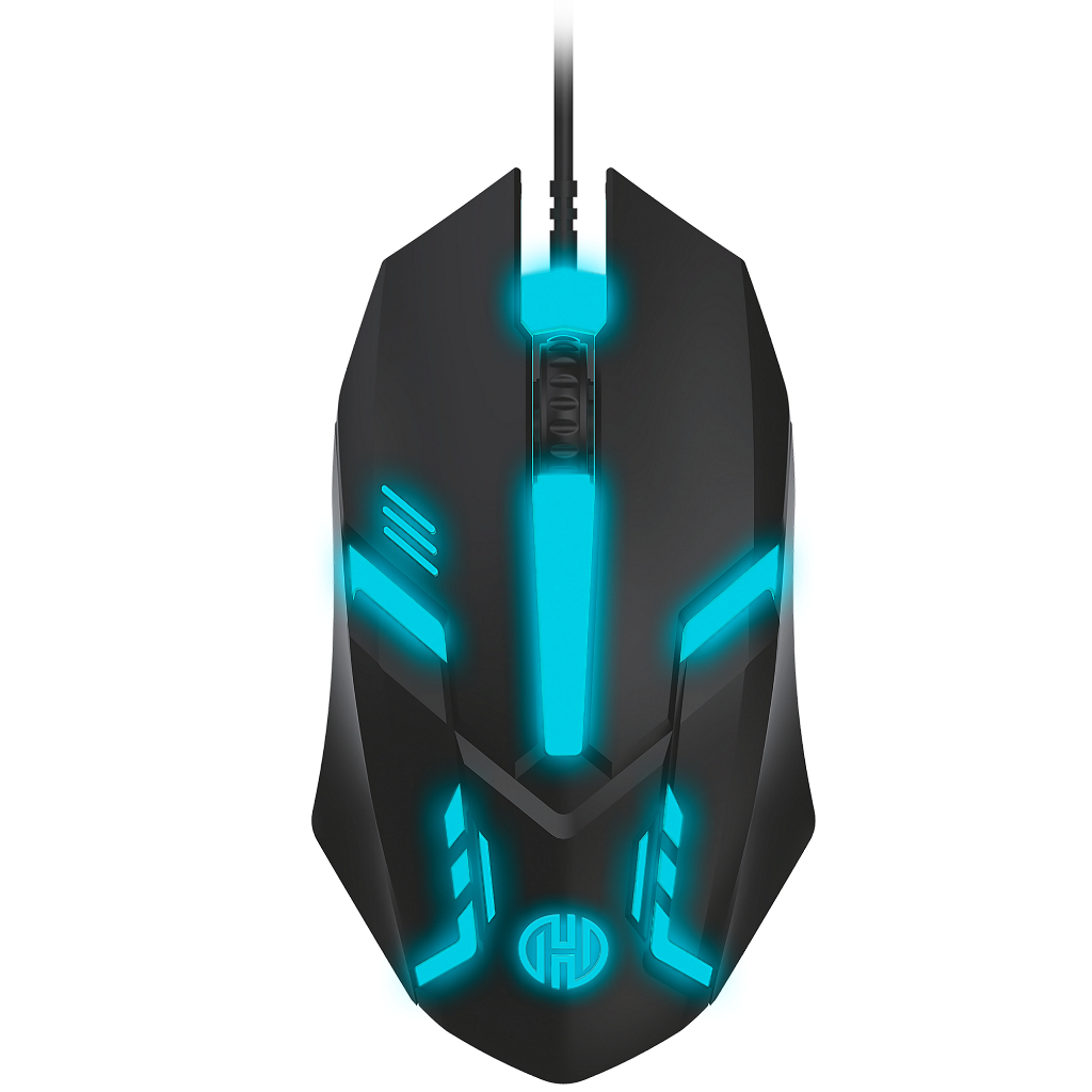 Mouse Gamer Ergonômico LED Azul Claro - MS-052 Hoopson | Shopee Brasil