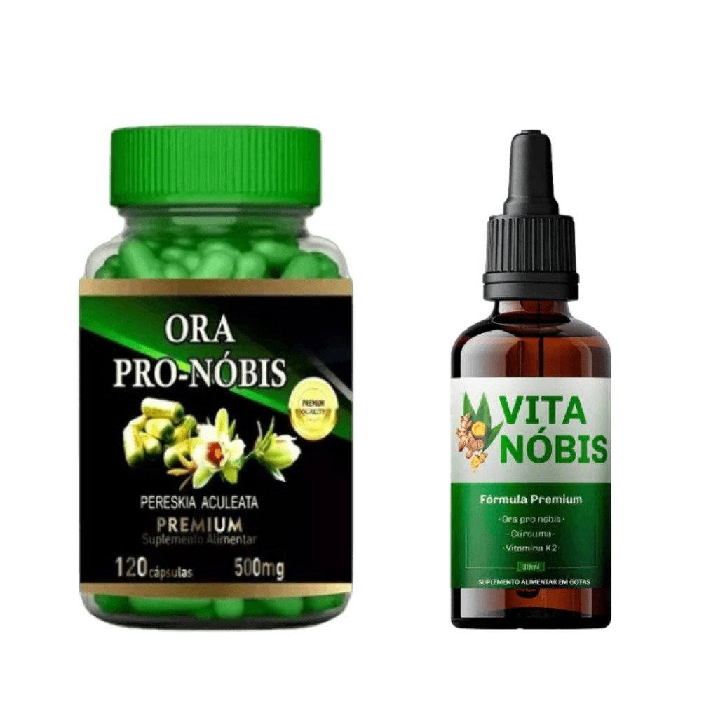 Ora Pro Nóbis 120 Cápsulas 500mg + Vita Nobis Brinde Sabor Neutro ...