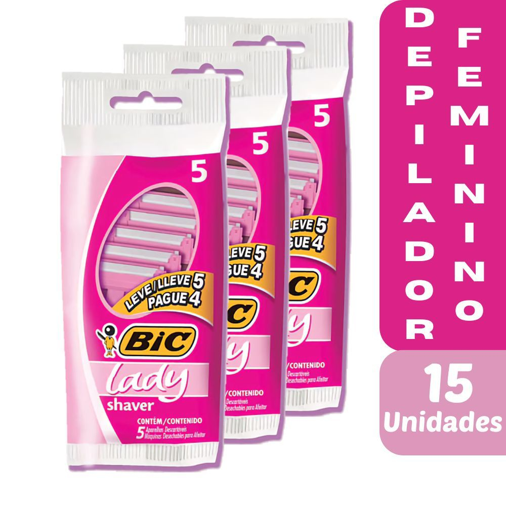 Bic Depilador Feminino 'Lady Shaver' - 15 Unidades | Shopee Brasil