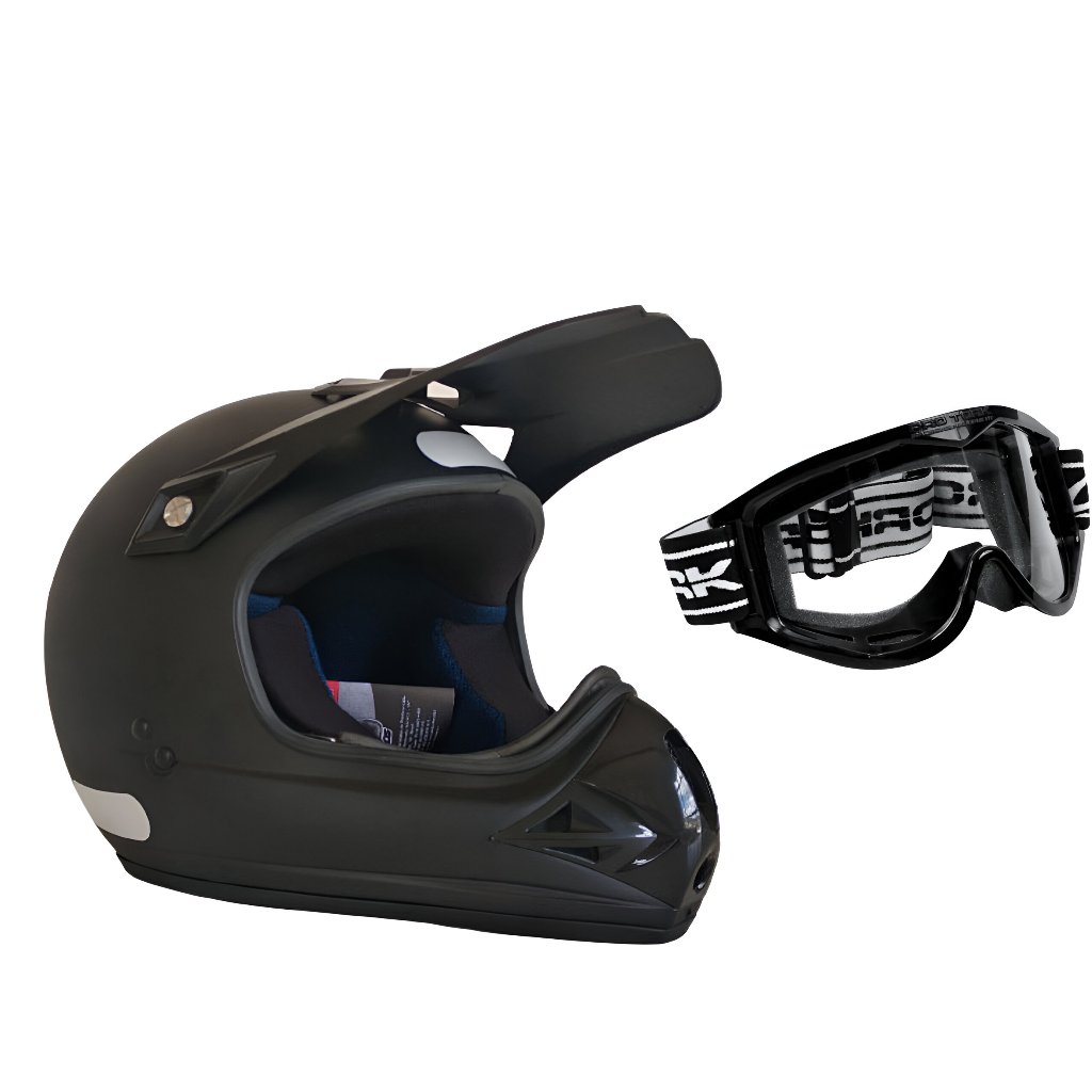 capacete cross capacete motocross trilha ebf six preto fosco MXPRO ...