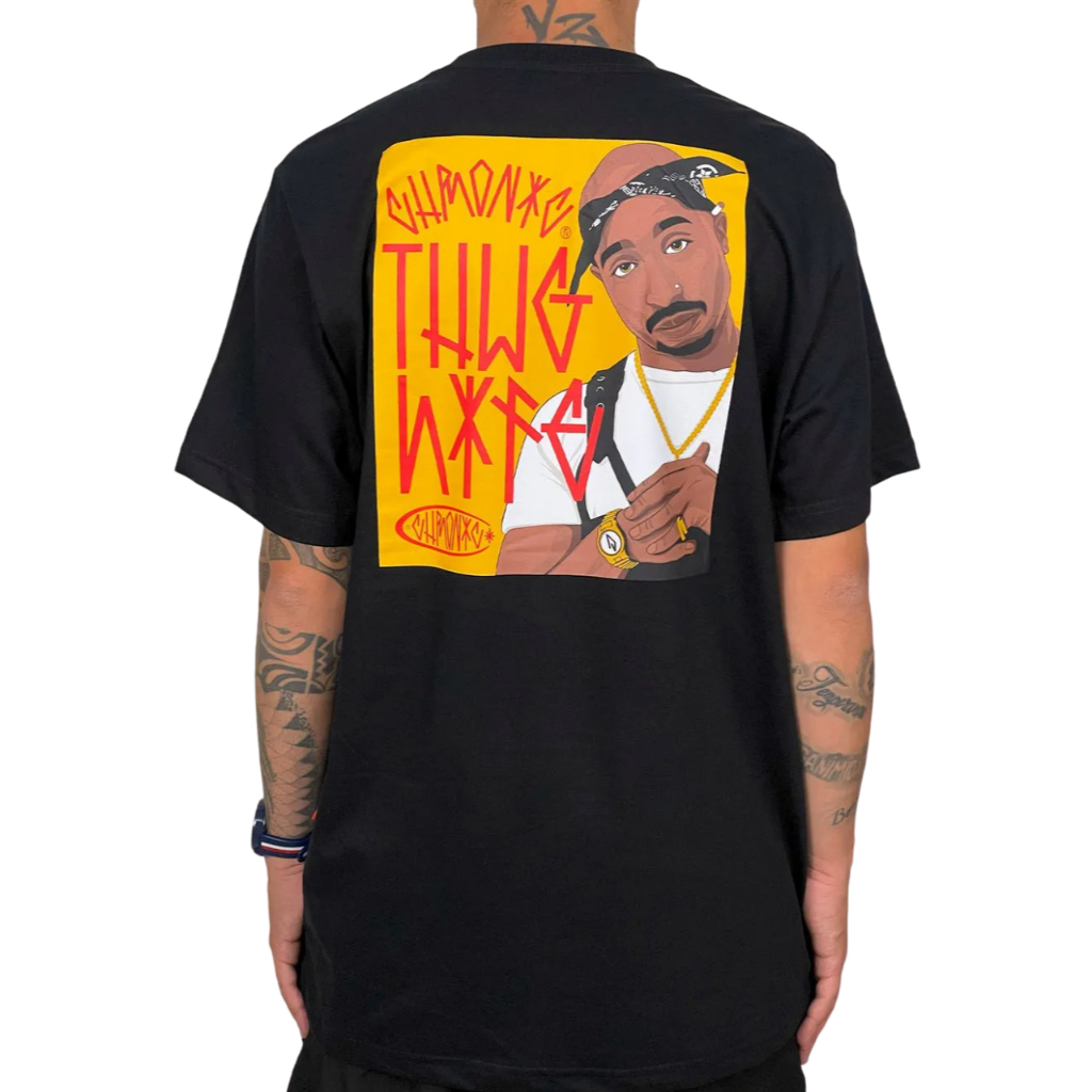 Camiseta Streetwear "2Pac Design Gowes" - Preta Camisa 100% Algodão ...