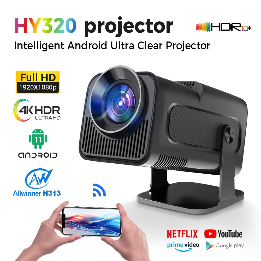 Projetor Smart HY320 Android Full HD 1920x1080 Bluetooth Wi-fi | Shopee ...