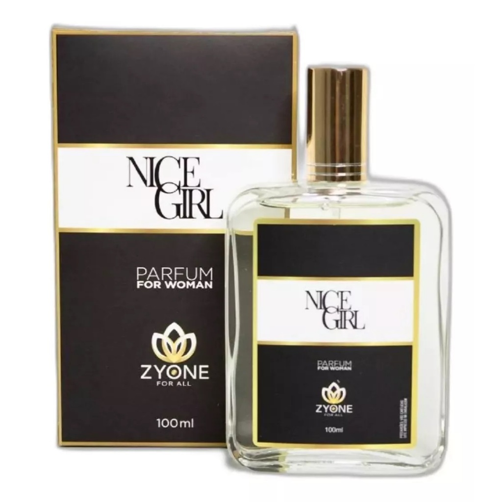 Perfume Nice Girl Feminino Zyone Alta Fixação 25% de Essência Importada ...