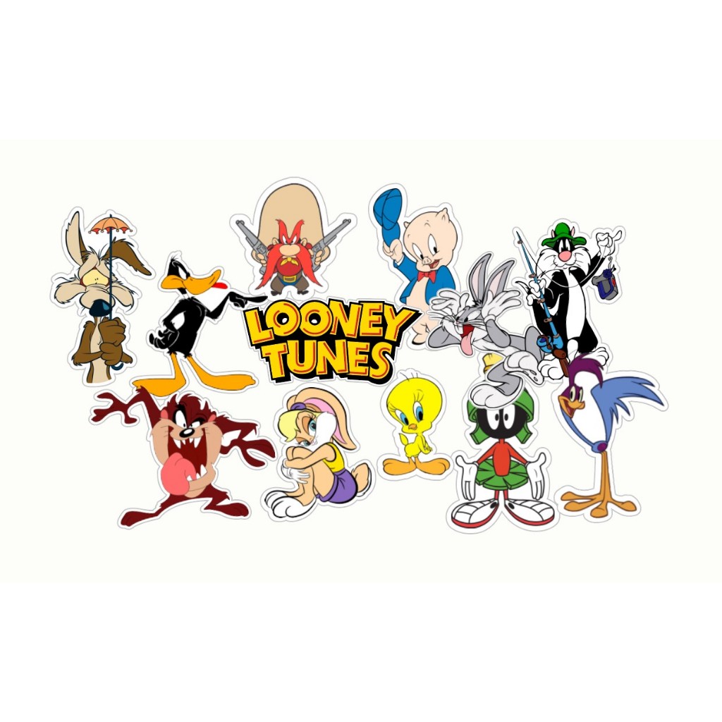12x Stickers Adesivos Looney Tunes Pernalonga, Patolino, Gaguinho ...