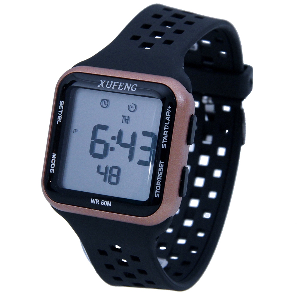 Relógio Xufeng Digital Esportivo Modelo 2023 Quadrado fino Confortavel A Prova Dágua relog sport ...