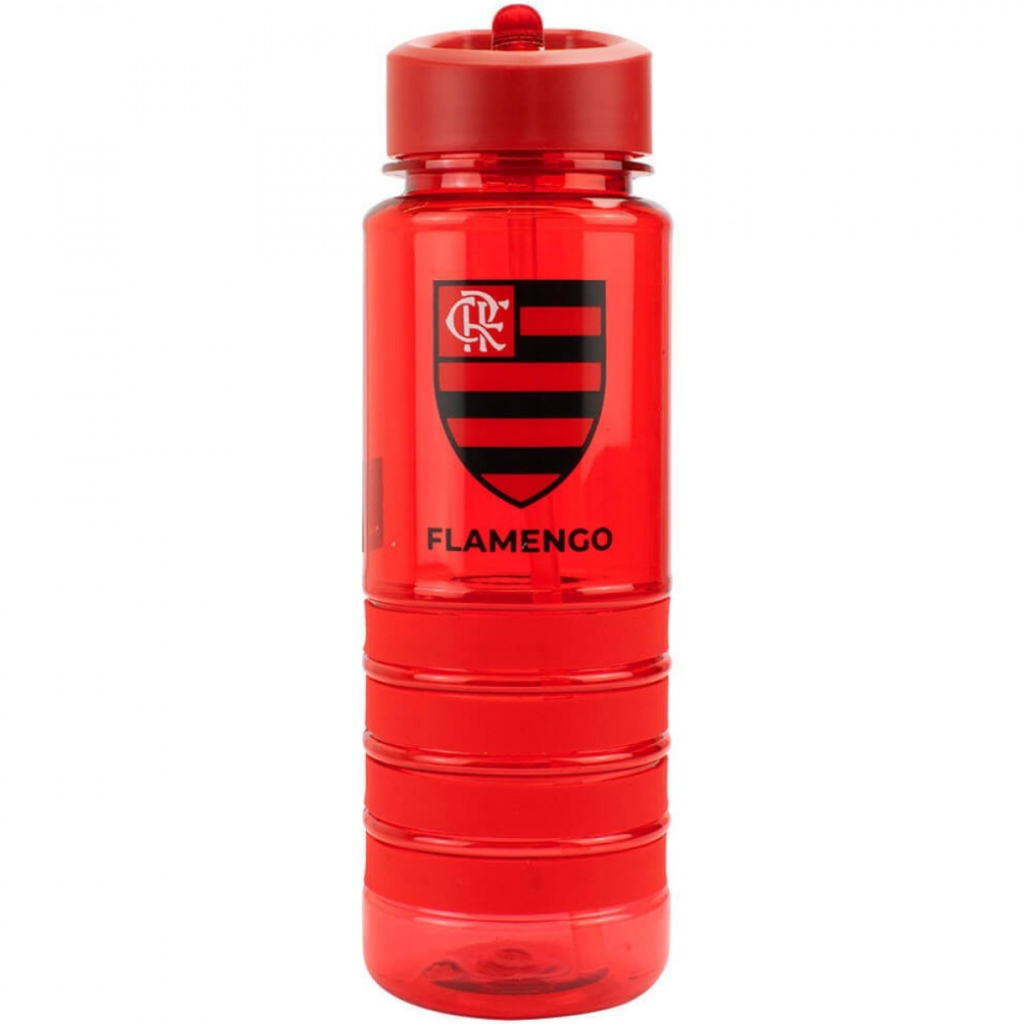 Garrafa Squeeze Plástica Com Canudo 700ml Flamengo CRF Ref.:DF6603-5 ...