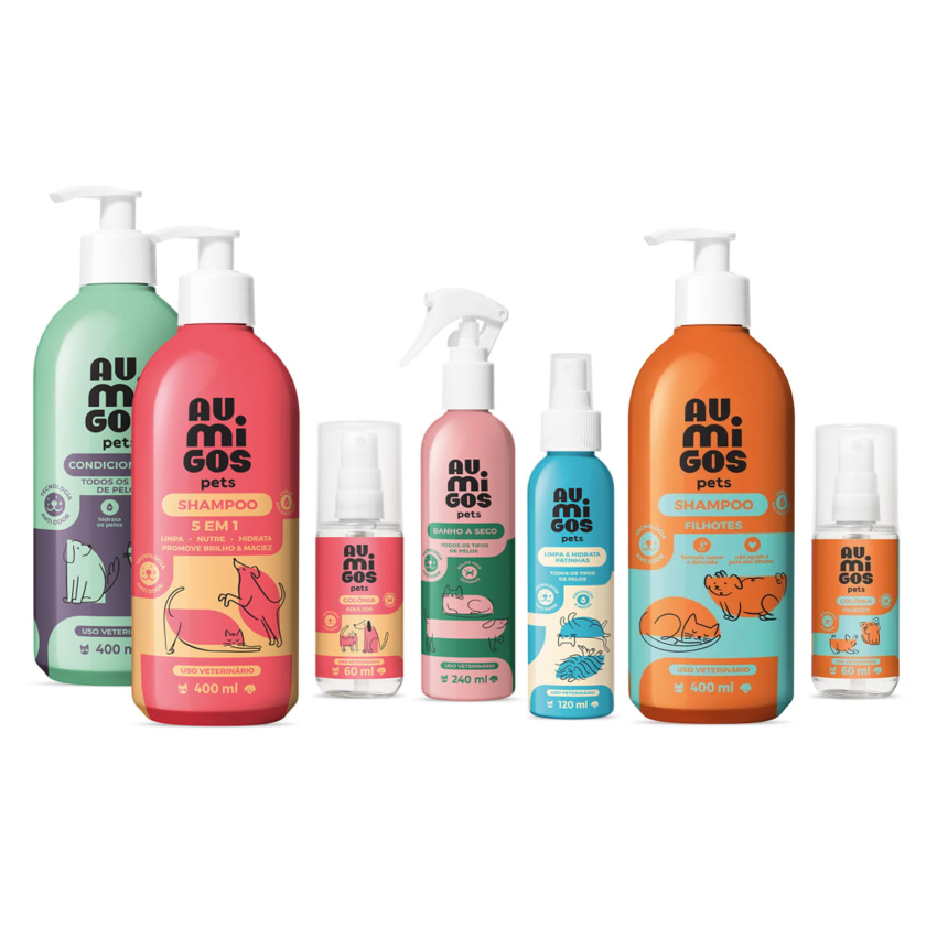 Linha Au.Migos Pets O Boticário: Colônia, Banho a Seco, Hidratante de Patinhas (AuMigos ...