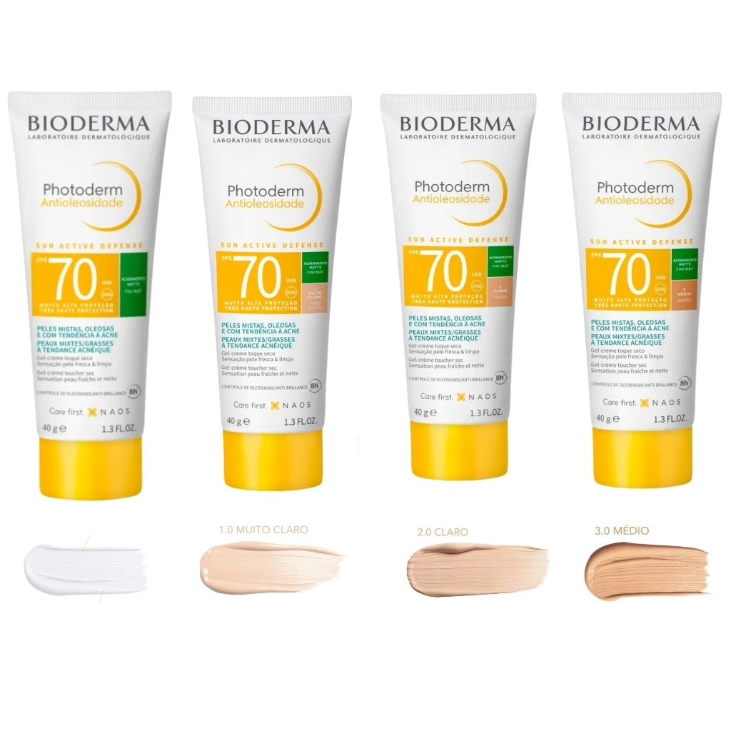 Protetor Solar Facial com Cor Bioderma Photoderm Antioleosidade FPS 70 ...