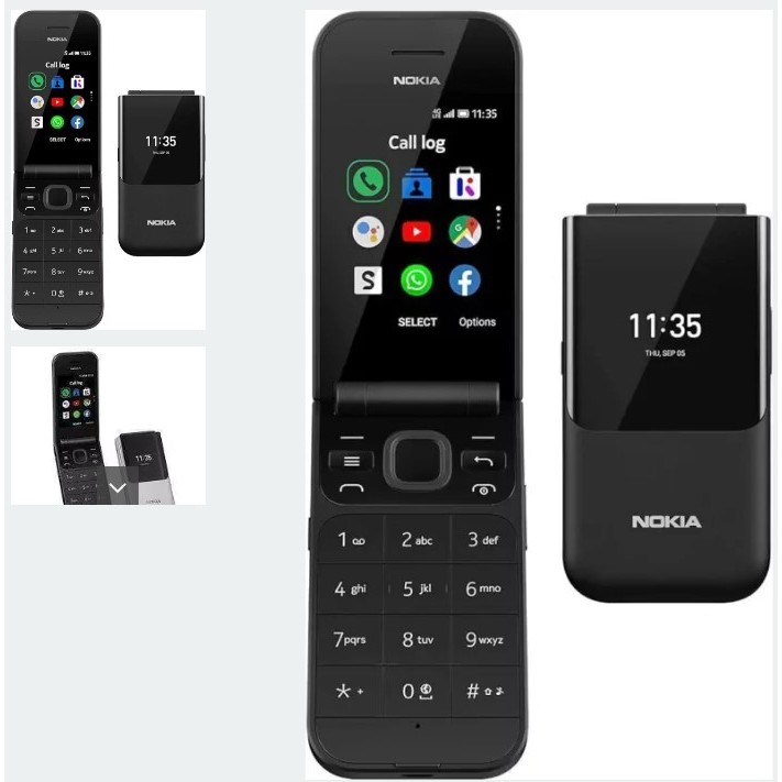 Celular Nokia 2720 Flip P/ Idoso Tecla Grande Iluminada Som Alto ...