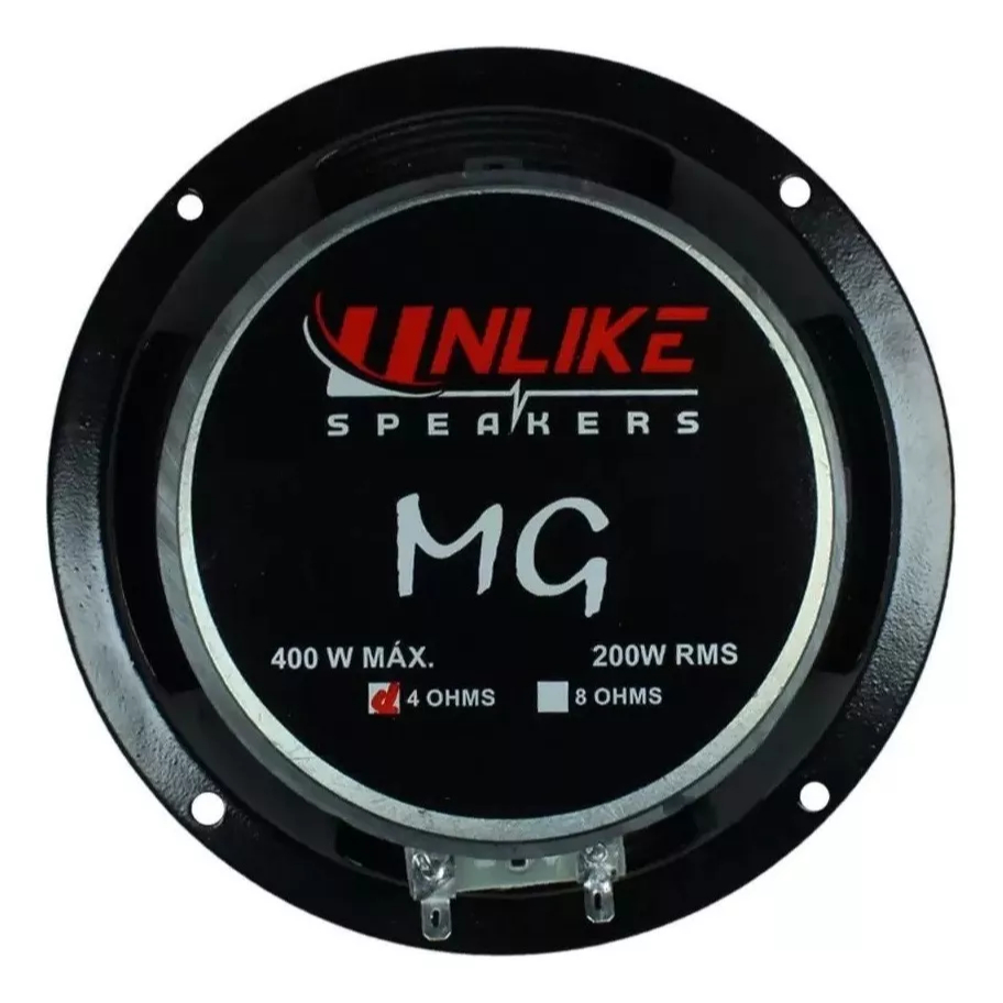 Alto Falante Unlike Médio Grave 6 Polegadas 200w RMS 4 Ohms Mid Bass | Shopee Brasil