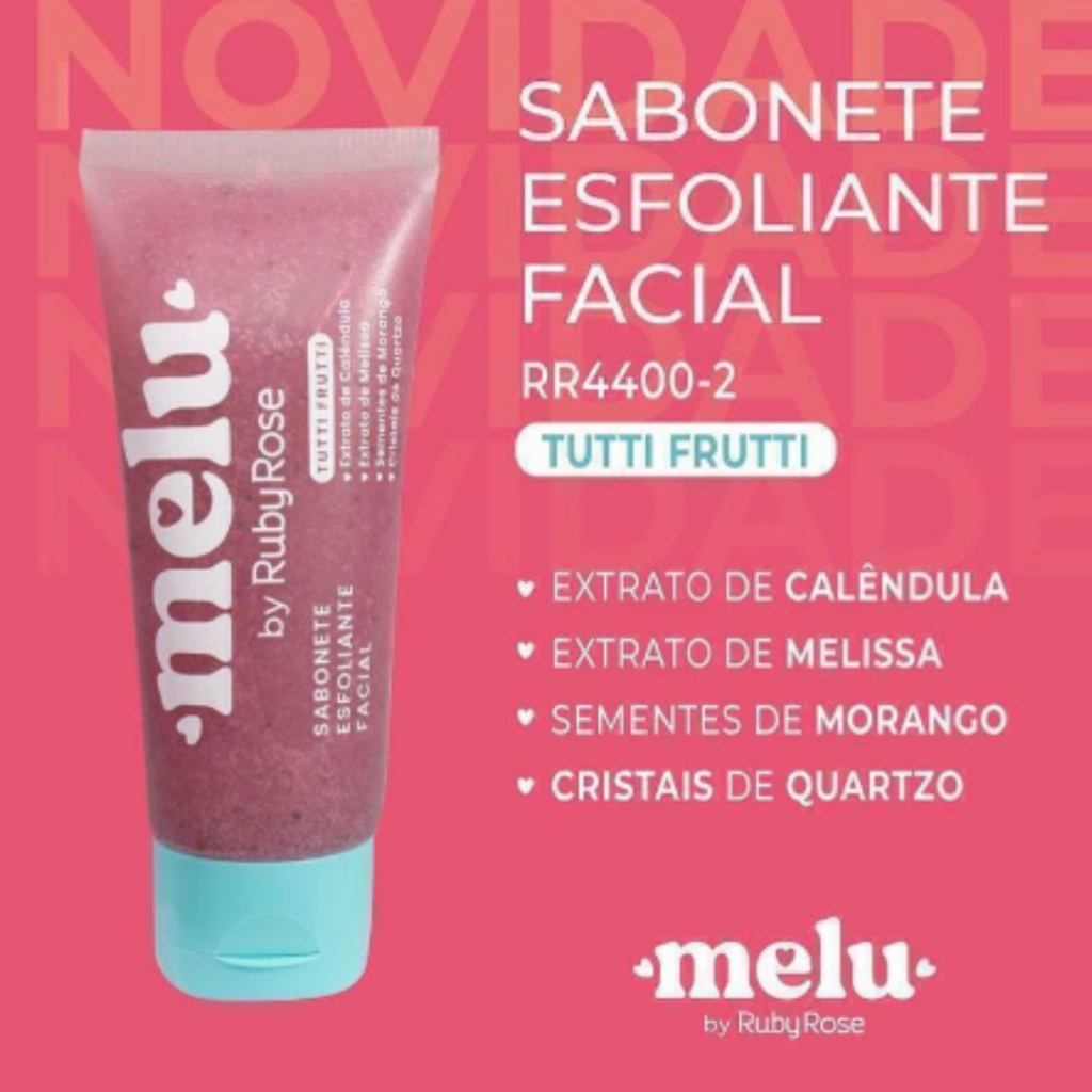 Sabonete Esfoliante Facial Melu RR4400-2 Tutti Frutti Ruby Rose ...