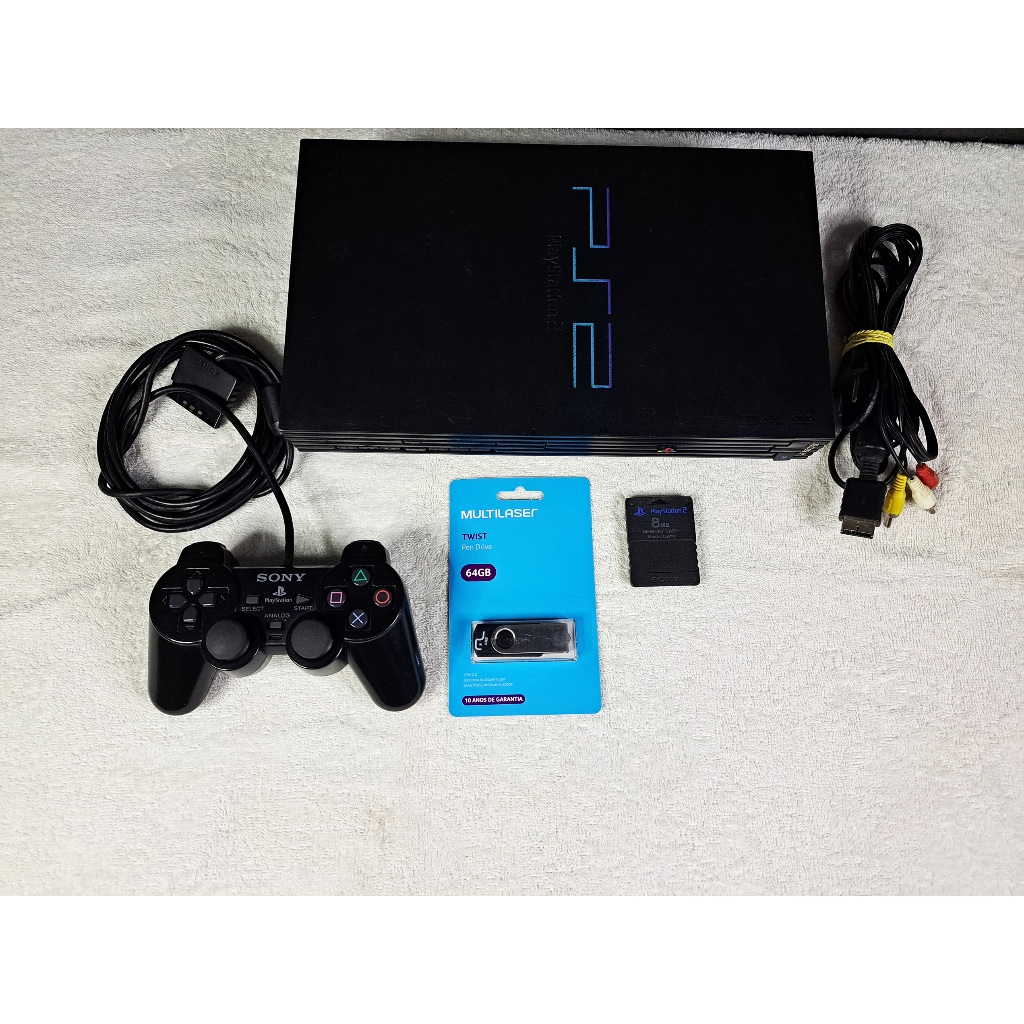 Playstation 2 Fat para Opl com pen drive 64gb com jogos. Fonte ...
