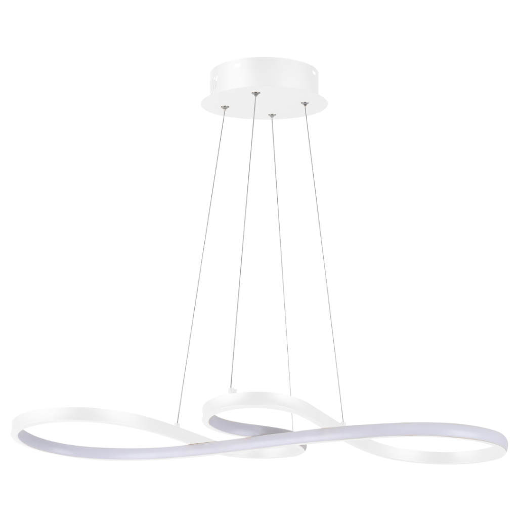 Lustre Luminária Pendente Led Design Moderno 48W Bivolt 3 em 1 Mesa ...