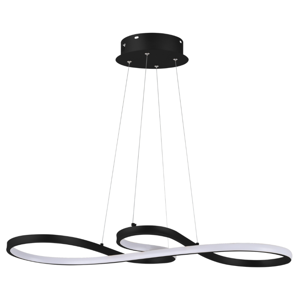 Lustre Luminária Pendente Led Design Moderno 48W Bivolt 3 em 1 Mesa ...