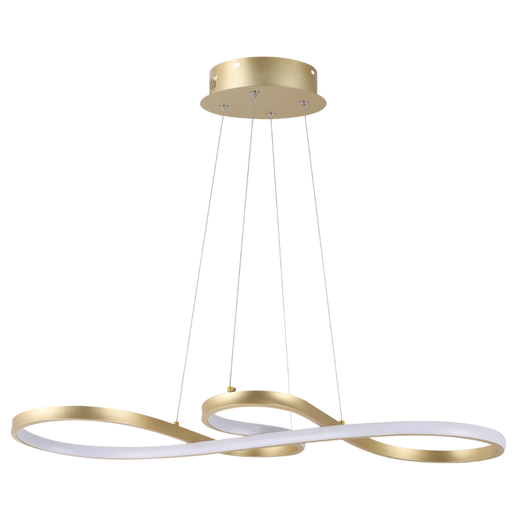 Lustre Luminária Pendente Led Design Moderno 48W Bivolt 3 em 1 Mesa ...